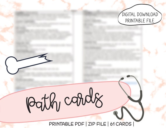 Path Cards for Nursing Students Nurses Medical Terminology | Etsy