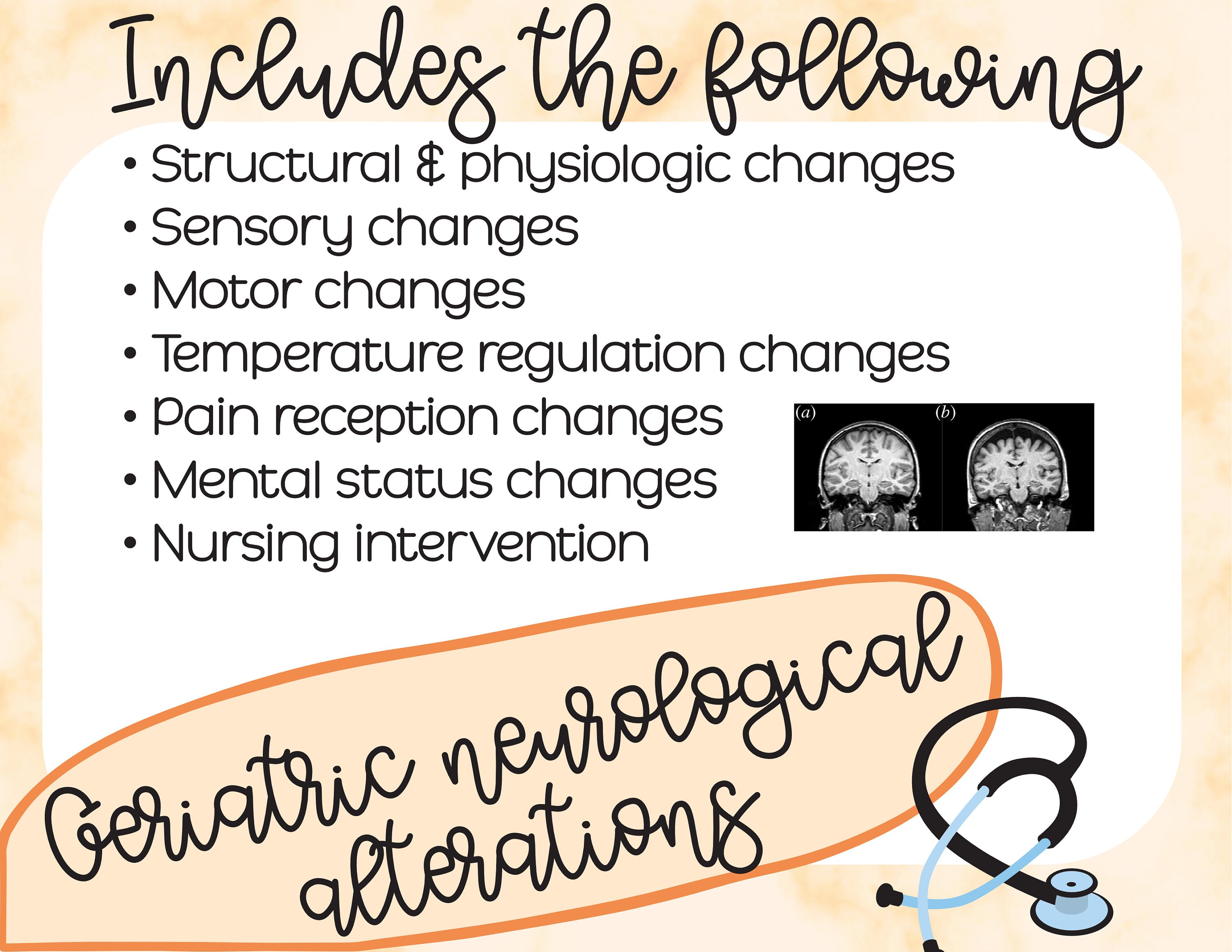 Geriatric Neurological Alterations, for Nursing Students, Nurses ...