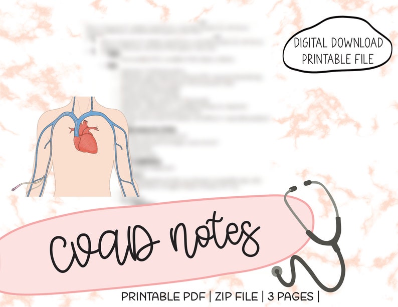 CVAD Notes for Nursing Students Nurses Medical Terminology | Etsy Canada