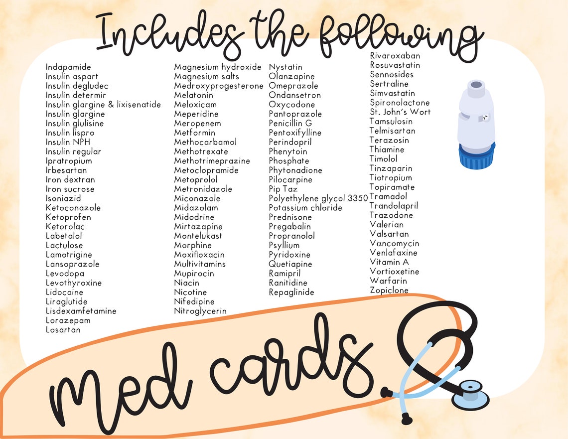 Med Cards, for Nursing Students, Nurses, Medical Terminology, Clinicals ...