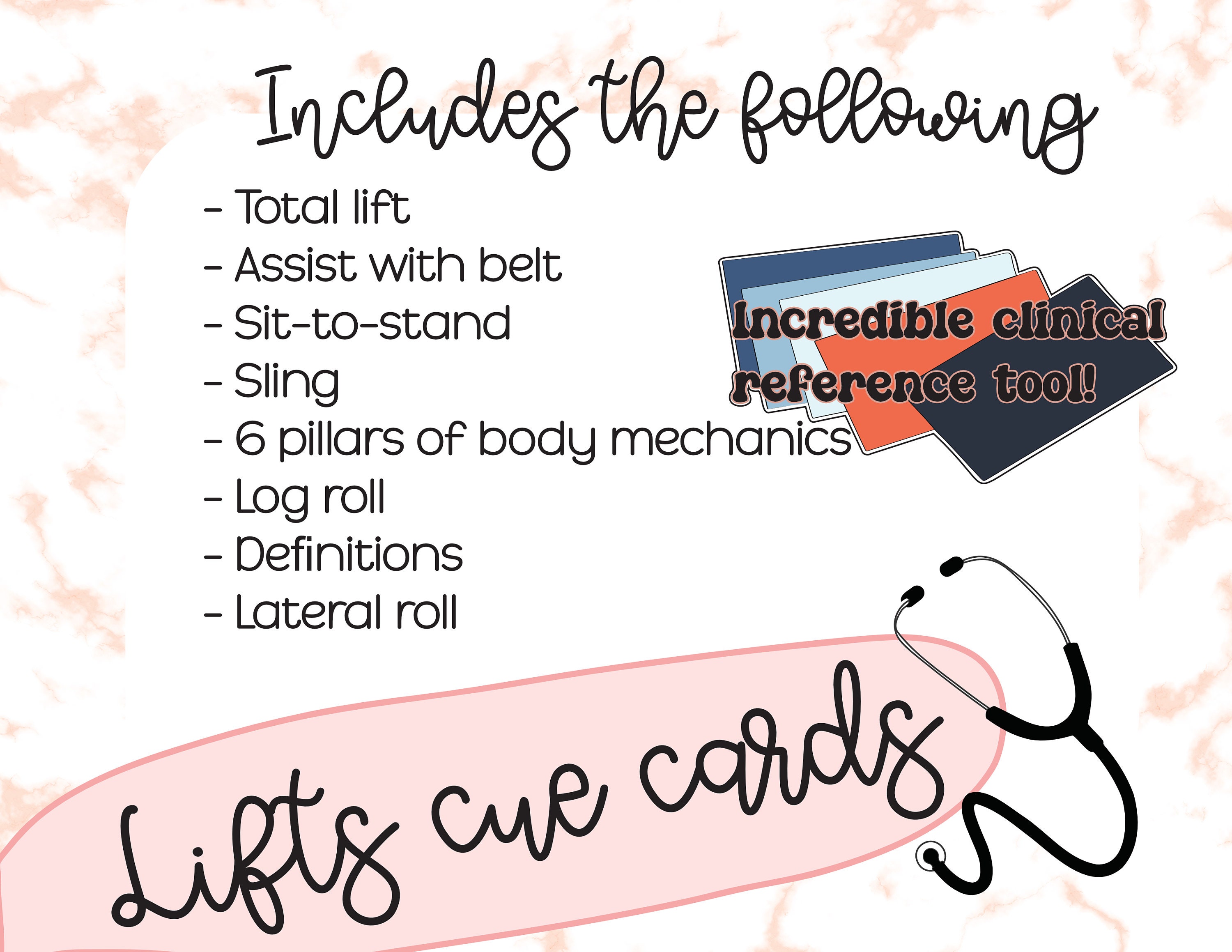 Lifts Cue Cards for Nursing Students Nurses Medical | Etsy