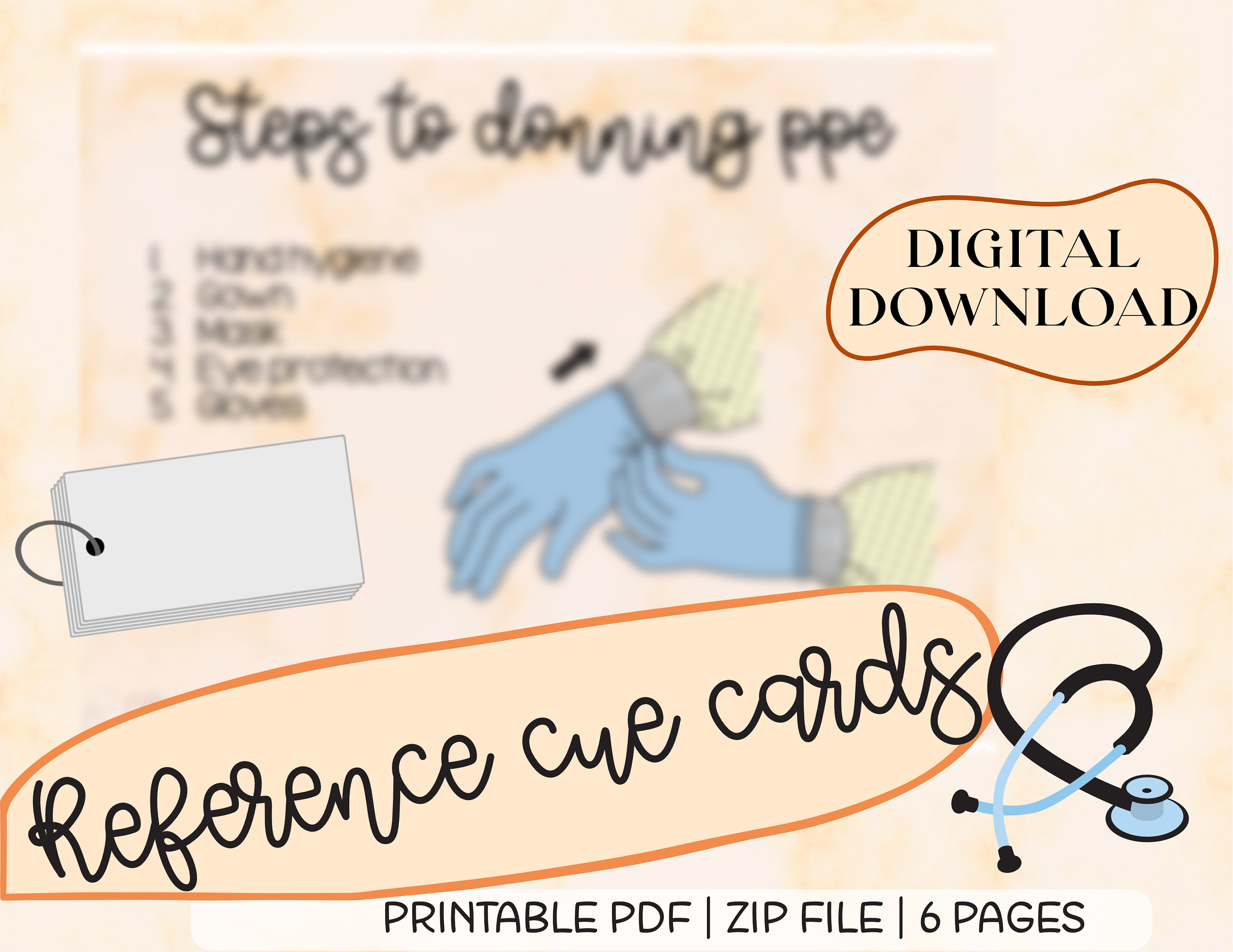 Reference Cue Cards, for Nursing Students, Nurses, Medical Terminology ...