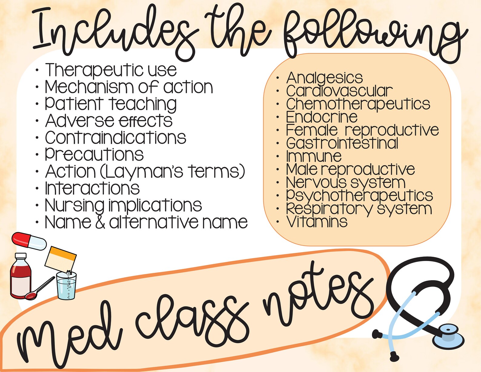 Med Class Notes, for Nursing Students, Nurses, Medical Terminology ...