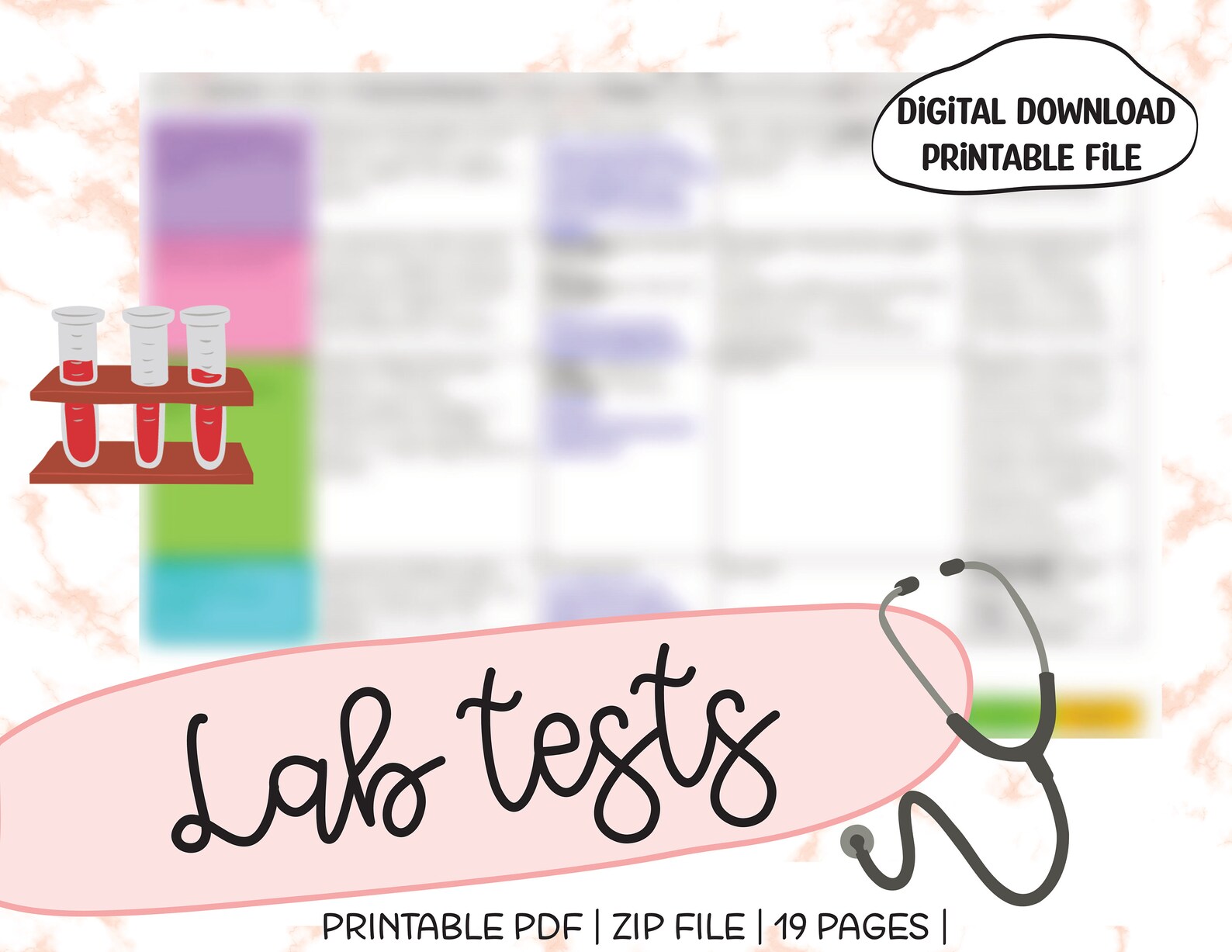 Lab Tests for Nursing Students Nurses Medical Terminology | Etsy