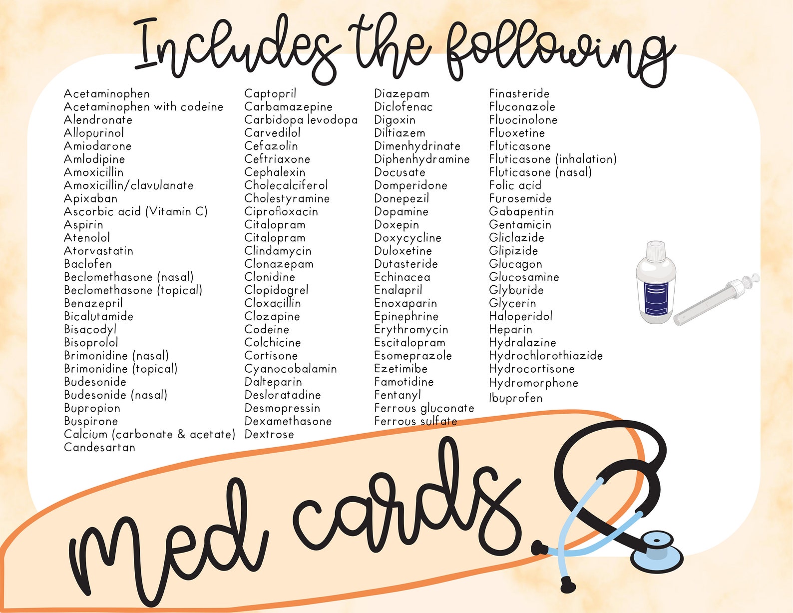 Med Cards, for Nursing Students, Nurses, Medical Terminology, Clinicals ...