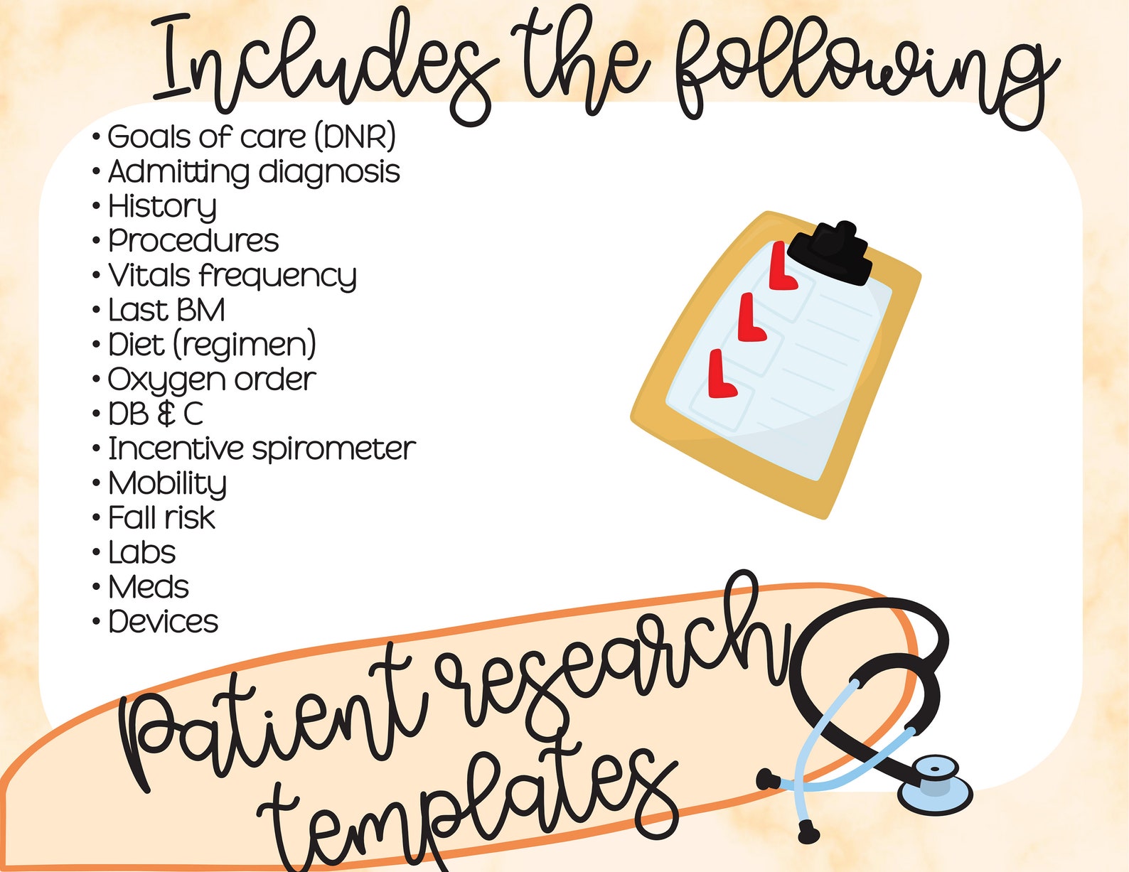 Patient Research Templates, for Nursing Students, Nurses, Clinicals ...