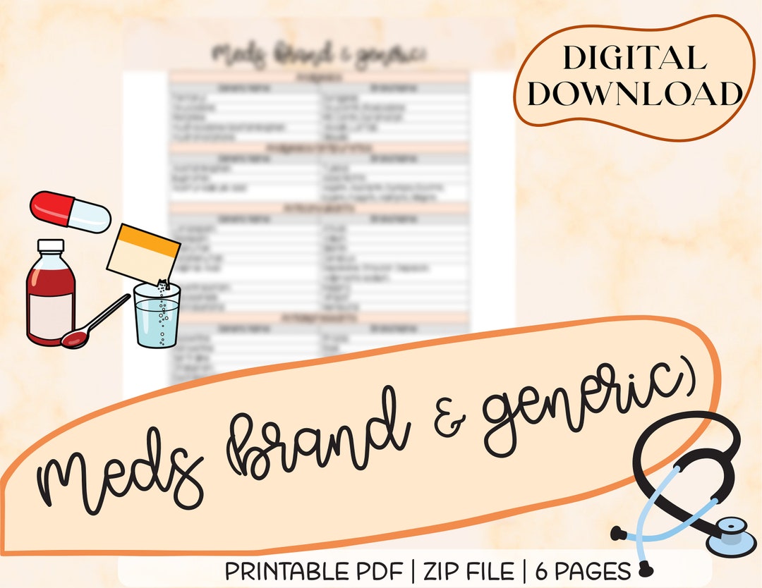 Medication Reference Cards for Nursing Students (digital Download) - Etsy