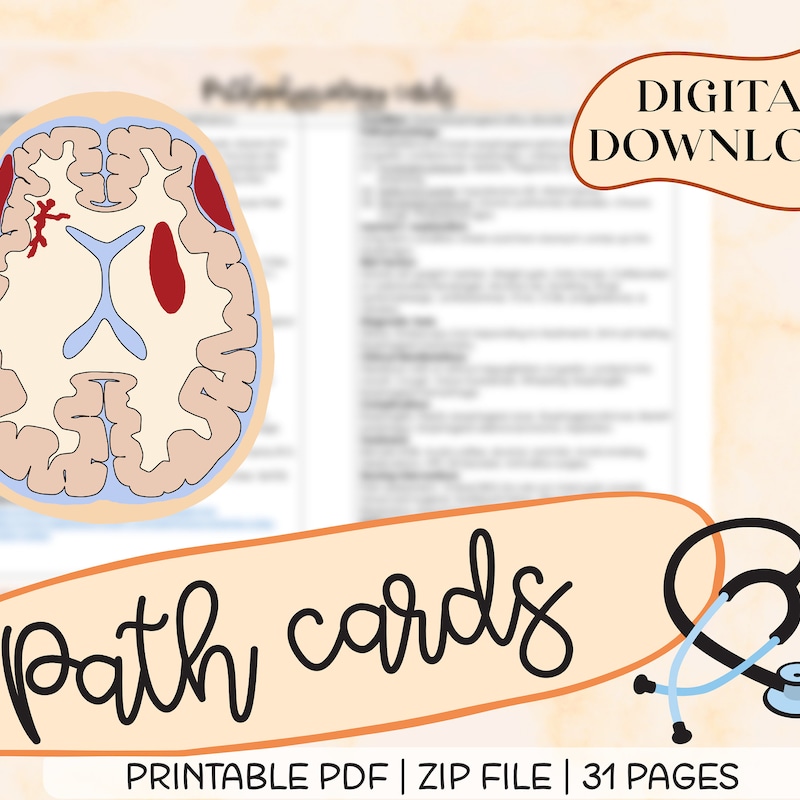 Pathophysiology Flash Cards - Etsy