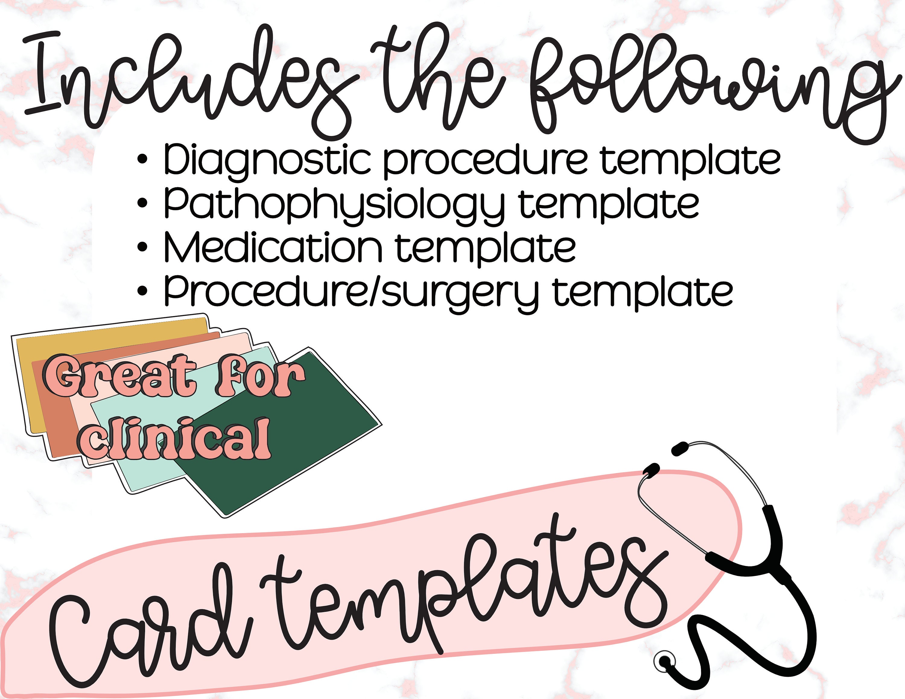 Card templates for Nursing Students Nurses Clinicals | Etsy