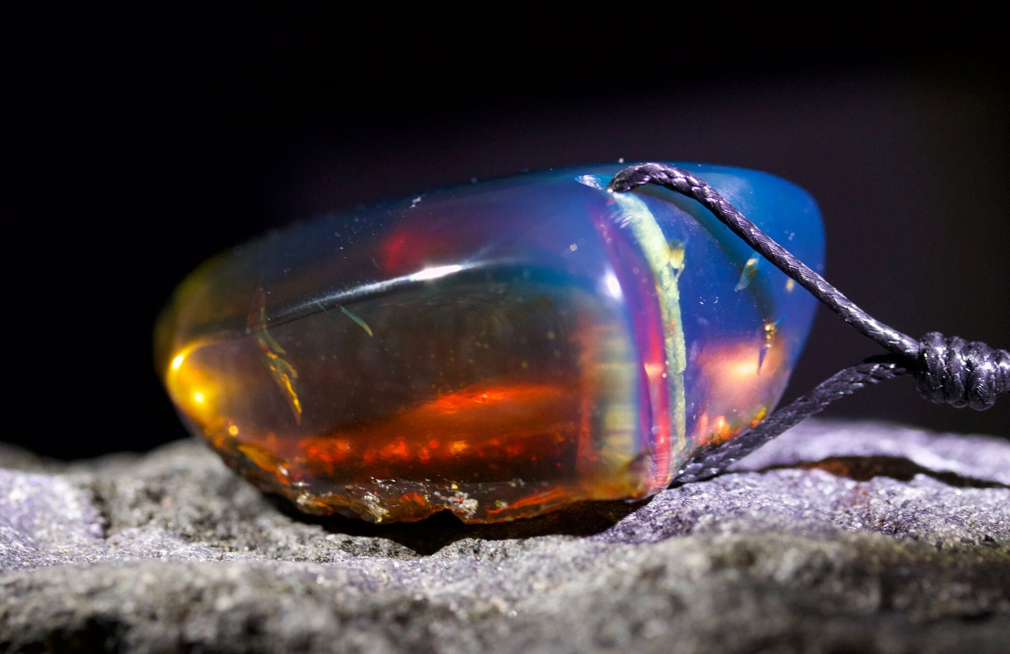 Zupertrillion, Ultra Rare Blue Amber Pendant, Vivid Blue Amber, Semi ...