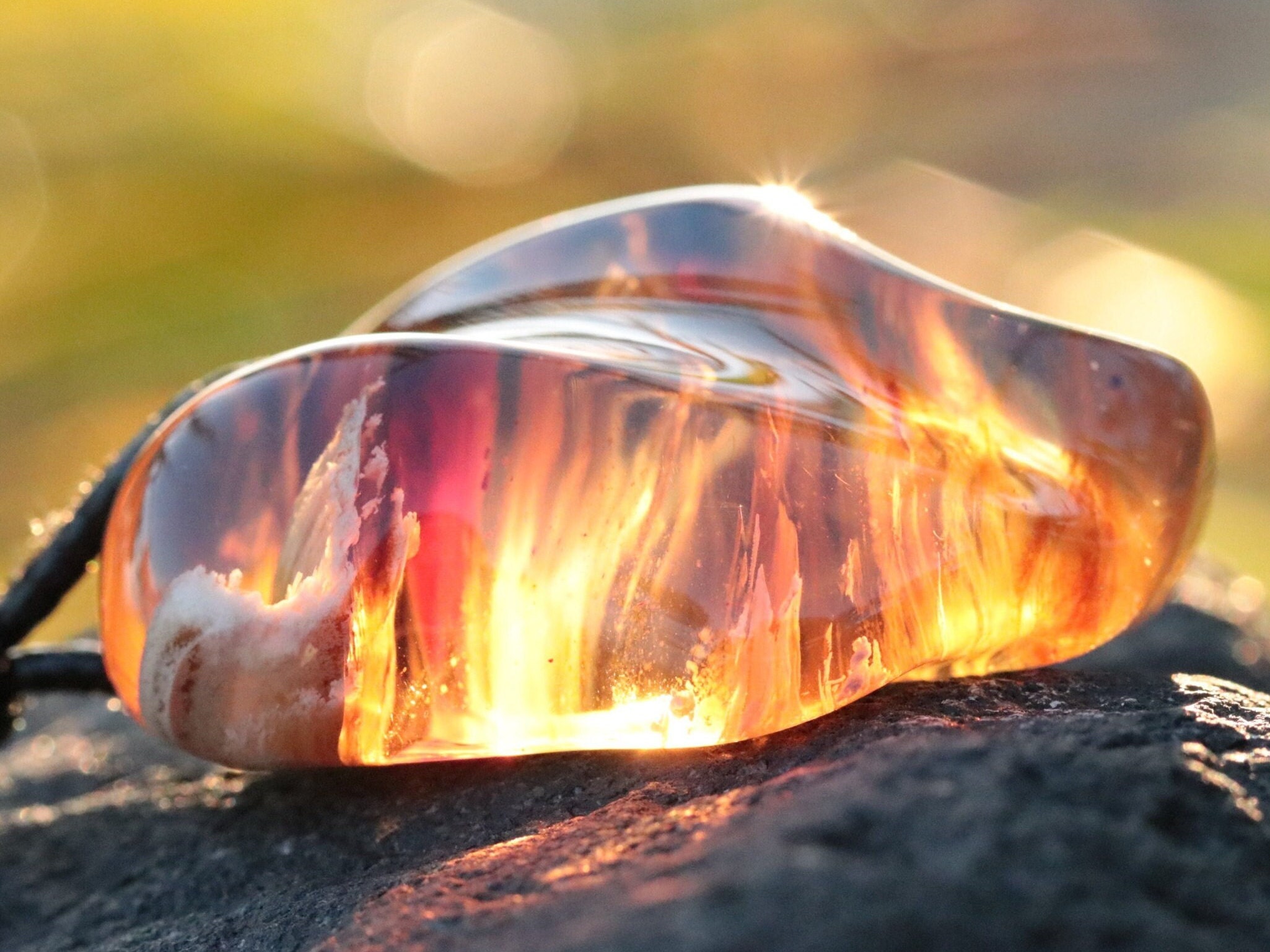 Zupertrillion Ultra Rare Blue Amber Pendant Crystal Clear Amber Rare ...