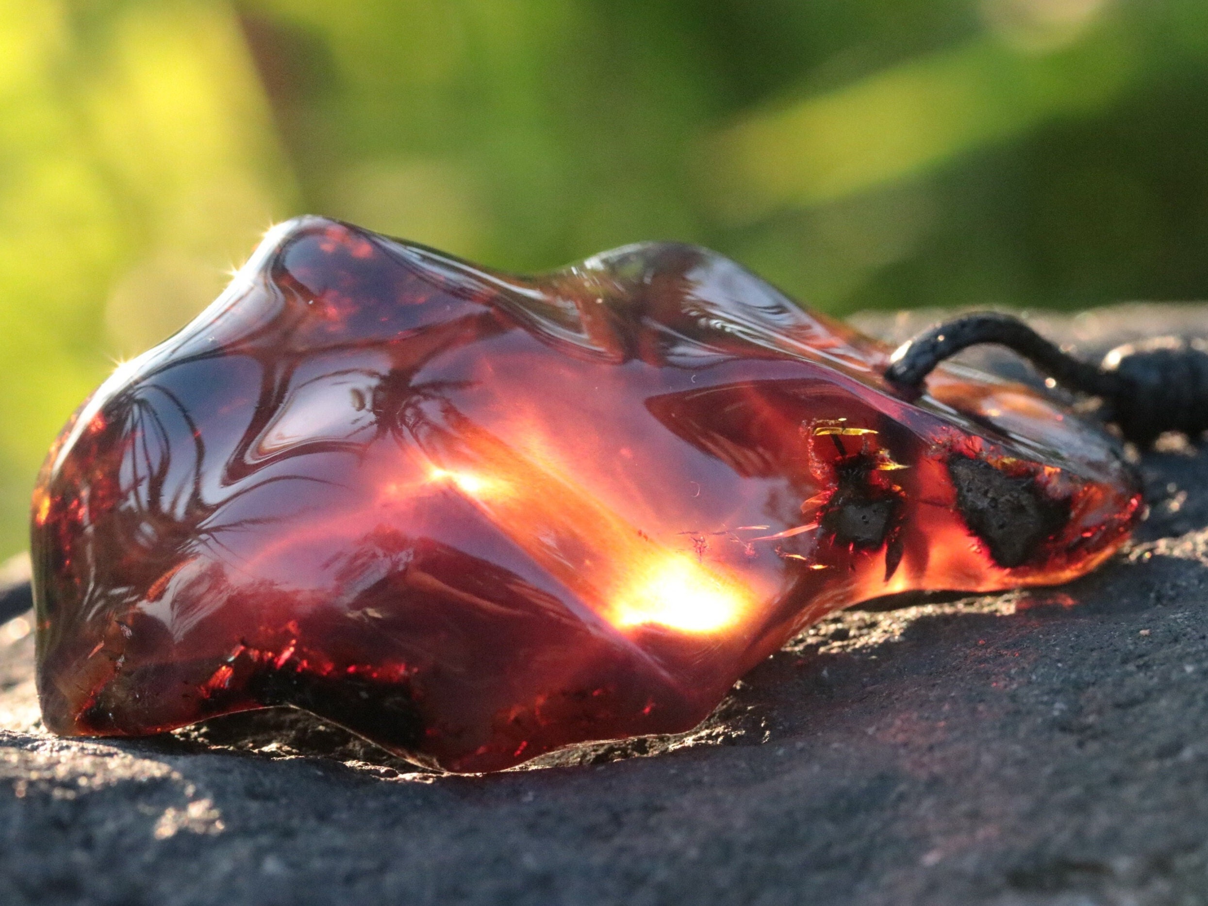 Zupertrillion Ultra Rare Blue Amber Pendant Vivid Blue With Live Semi ...