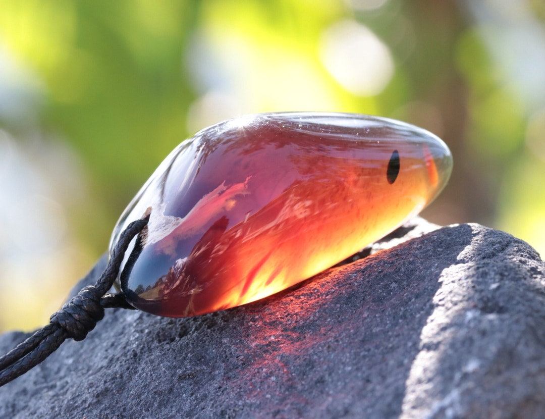 Zupertrillion Large Blue Amber Pendant Amber Luck Amulet Large Amber ...