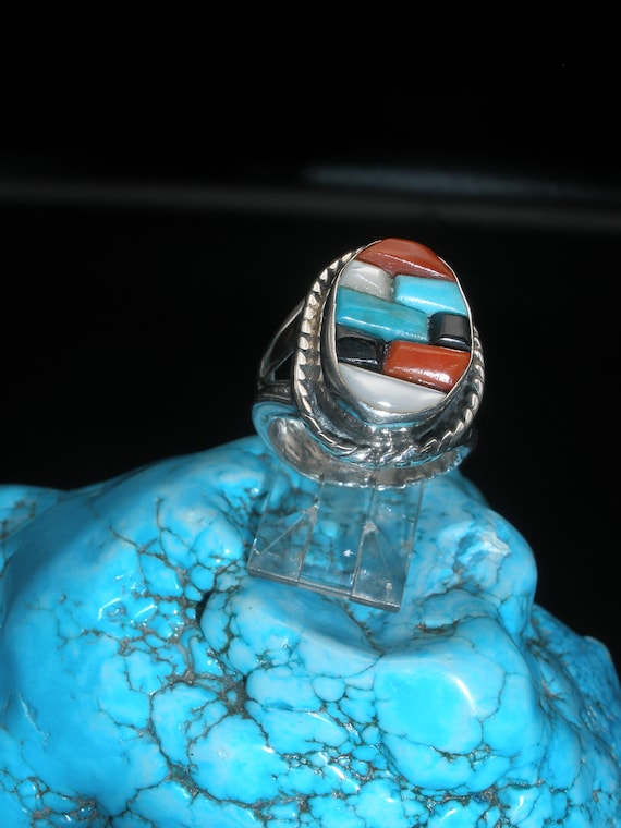 Turquoise Ring Authentic Native American Made Turquoi… - Gem