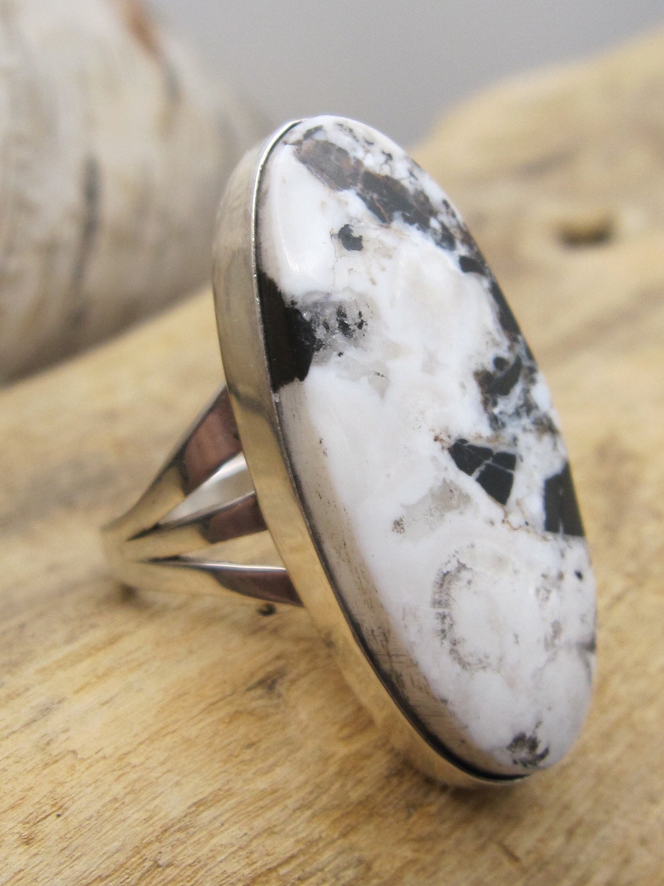 Native American Made Contemporary Style White Buffalo Ring - Etsy