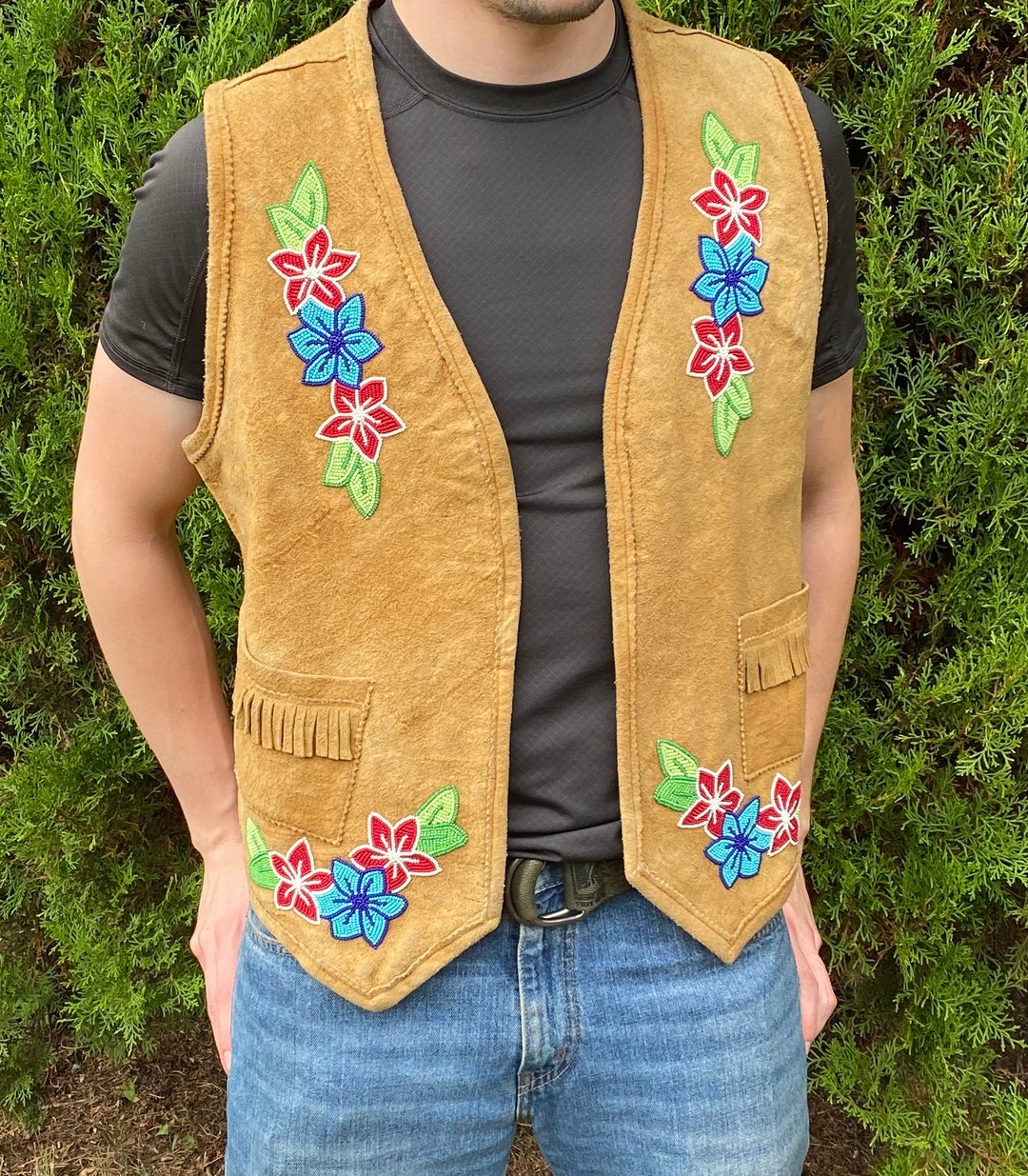 Vintage Native American Ojibwe Beaded Moose Vest - Etsy