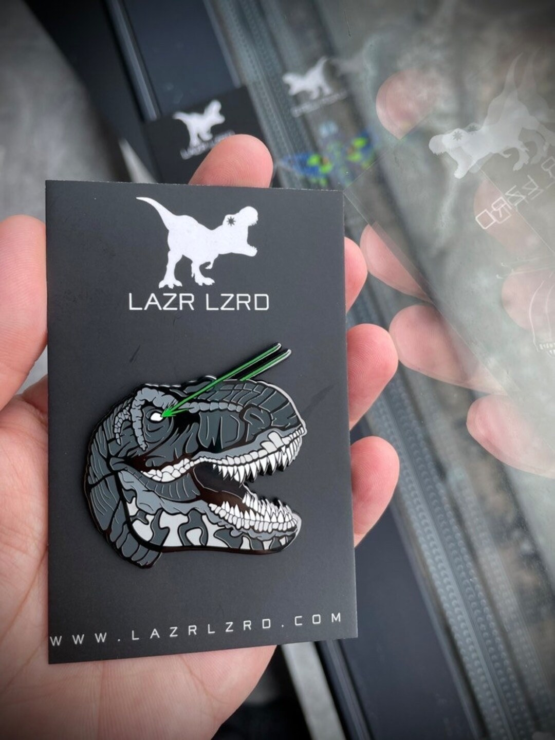 T Rex Laser Hard Enamel Pin - Etsy