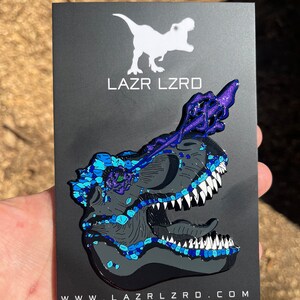 JUMBO Laser T Rex Hard Enamel Pin - Etsy