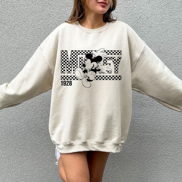 Black Mickey Mouse Sweatshirt - Etsy