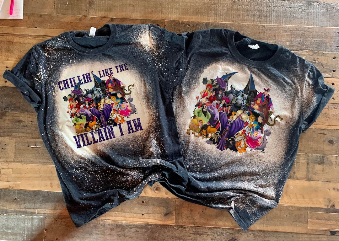 Disney Villain Shirt, Chillin Like a Villain Tshirt, Bleached All ...