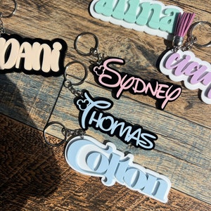 Disney Name Keychain, Disney Font Keychain, Disney Bag Tag, Name ...