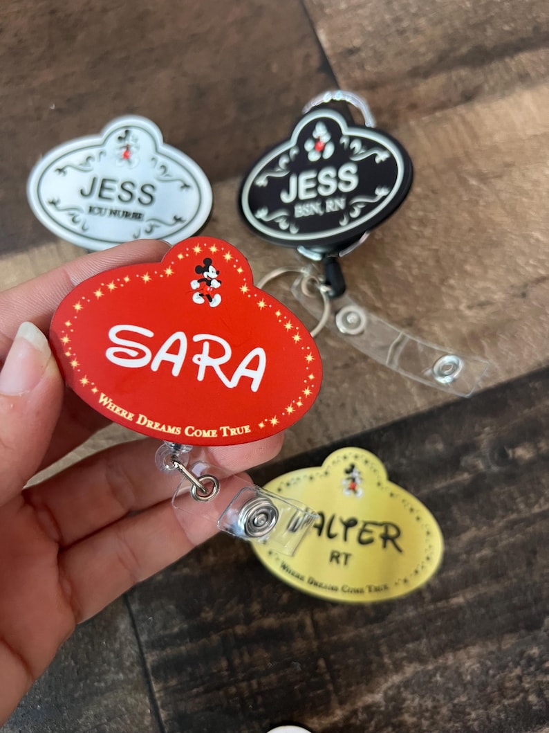 Nurse Cast Member Badge Reel, WDW NICU Name, CM Teacher Retractable ...