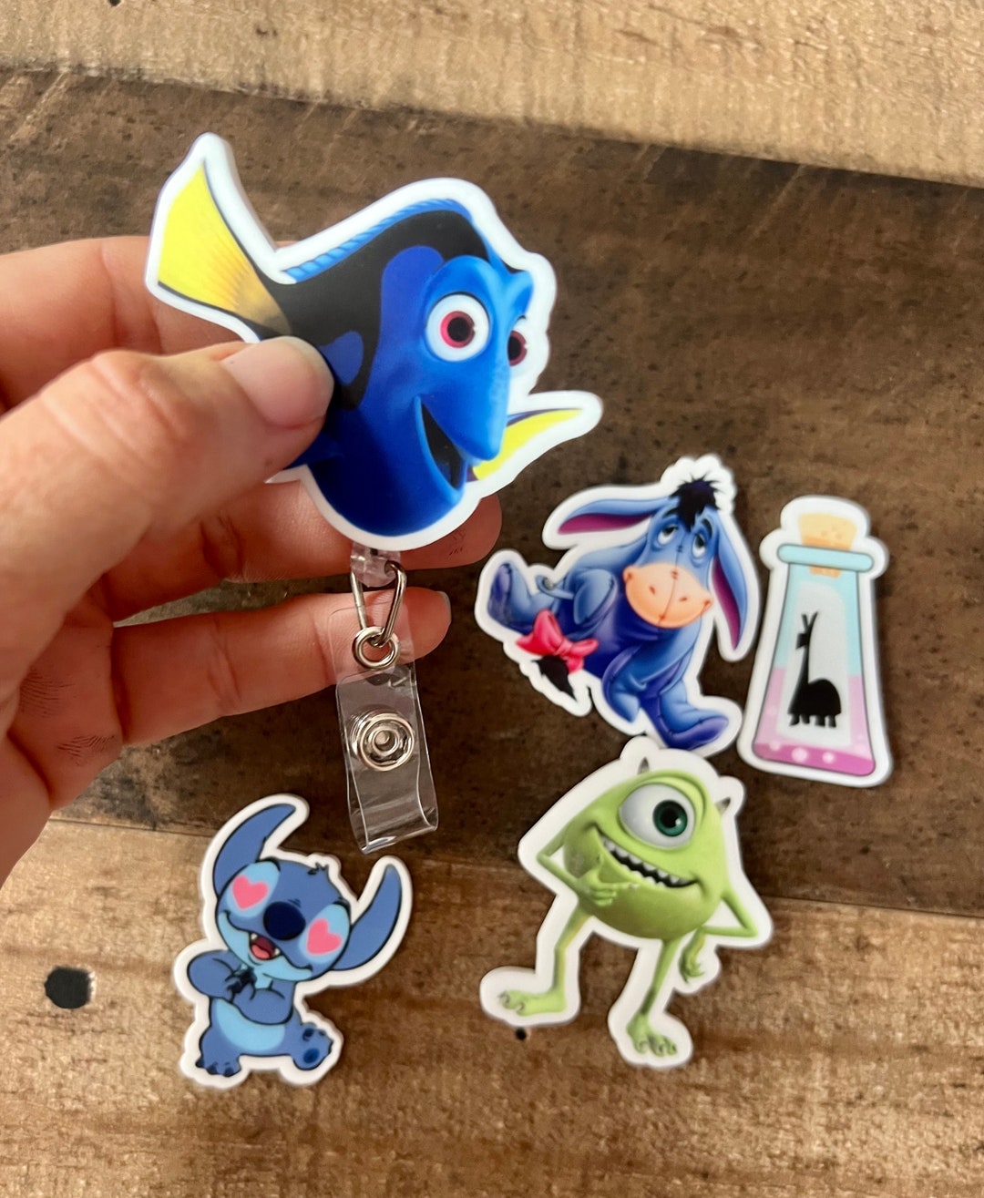 Stitch Teacher Badge Reel, Favorite Character Badge Reel, Teacher Pooh ...