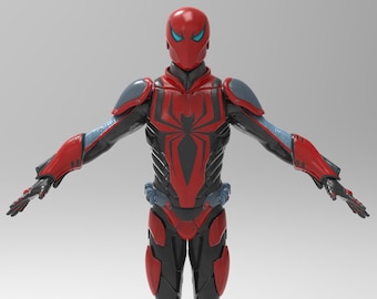 MK 1 Armored Spider-man Chest Cosplay TEMPLATE | Etsy