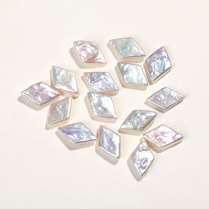 Flat Pearl Beads - Etsy