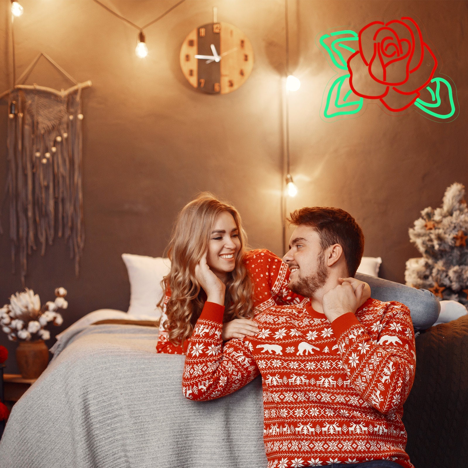 Rose Flower Neon Signs for Wall Decor,handmade USB LED Neon Light Signs ...