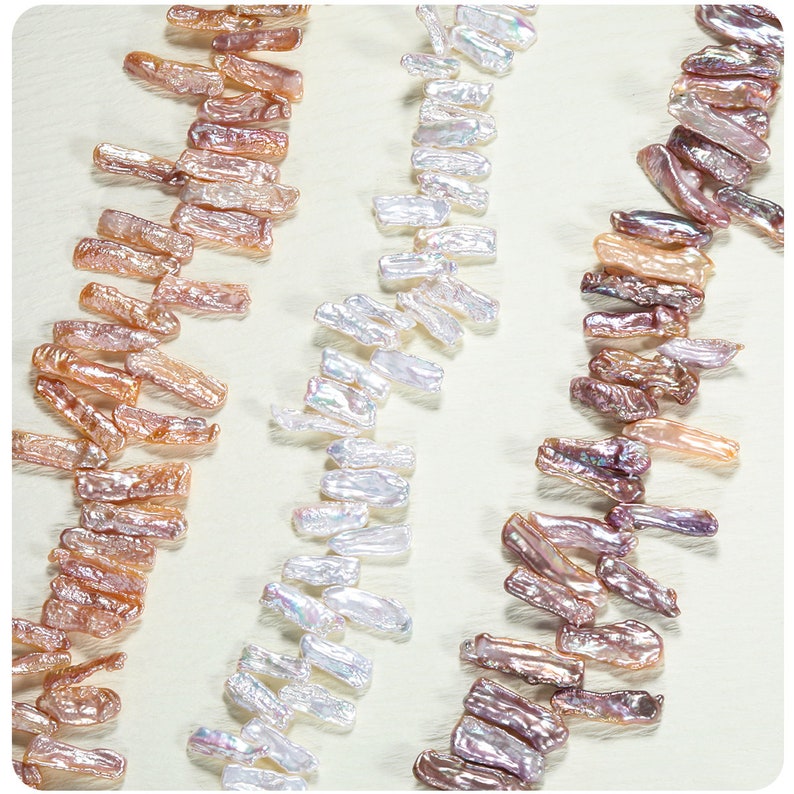 Freshwater Pipa Pearl,baroque Bar Pearl Beads Long Shape White Color ...