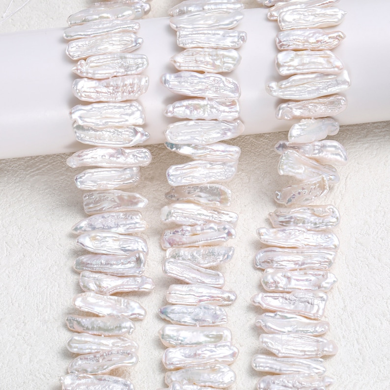 Freshwater White Big Pearl Beads,long Drilled Stick Pearls,natural ...