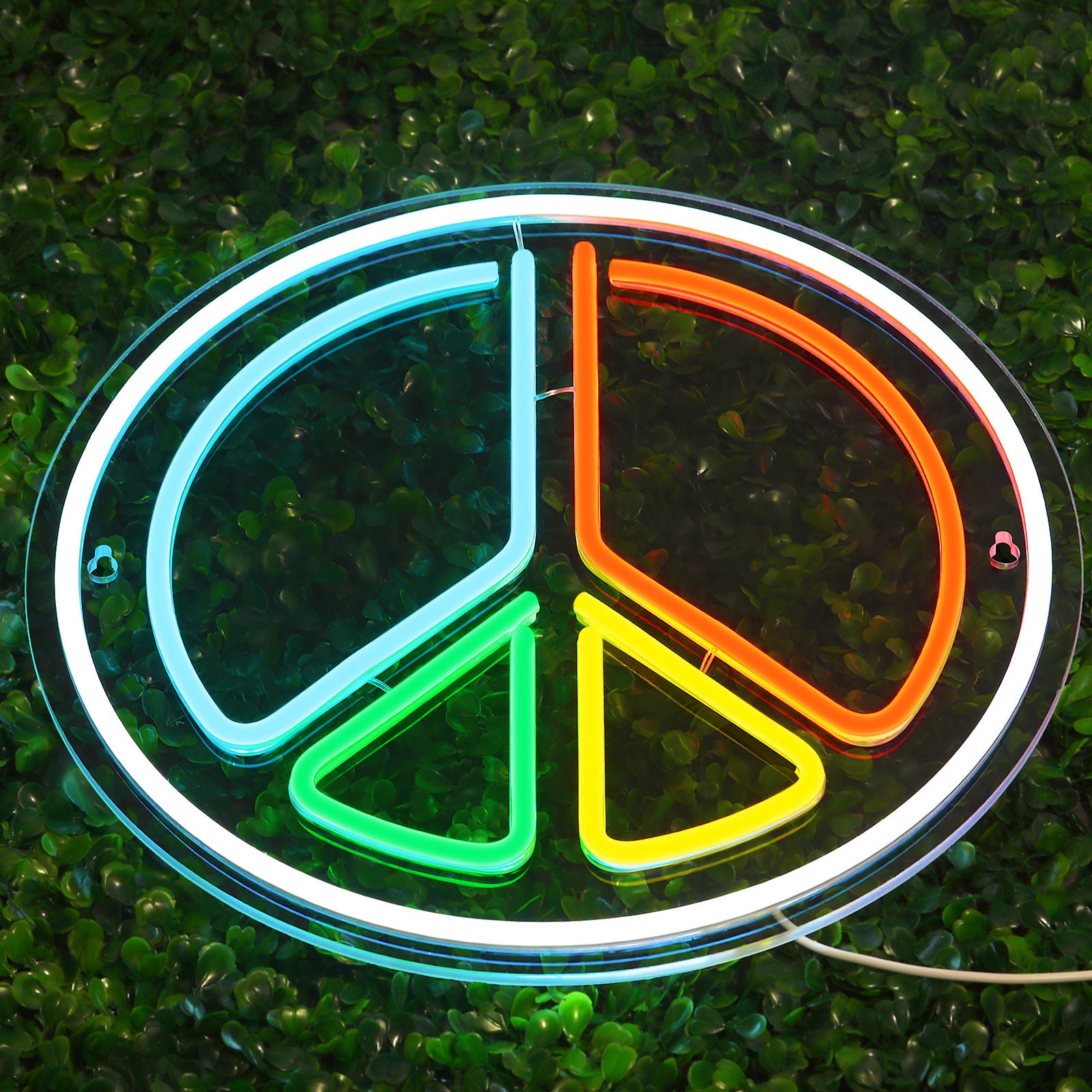 Handmade Peace Sign,gaming Neon Signs for Wall Decor LED Neon Light ...