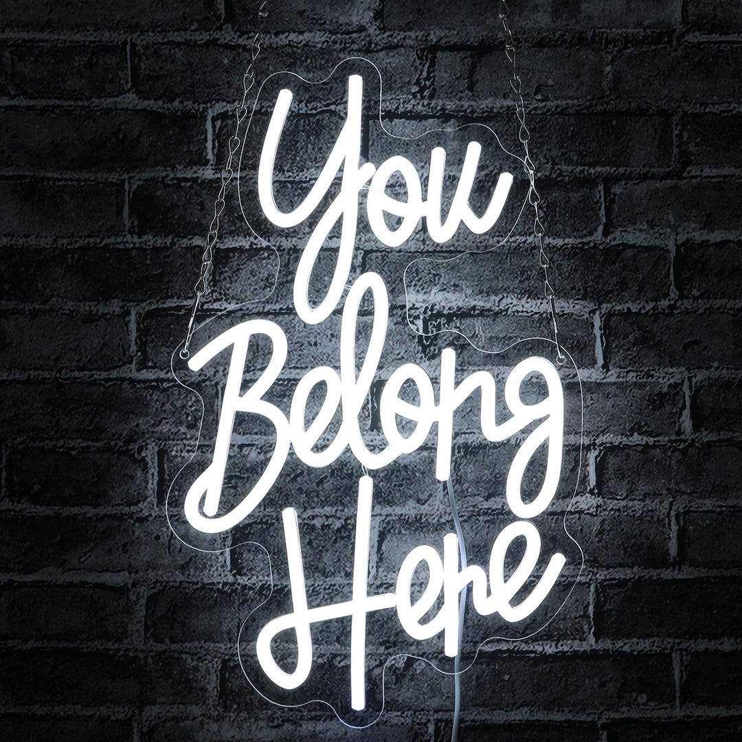 You Belong Here Neon Signs for Wall Decor,dimmable LED Neon Signs for ...