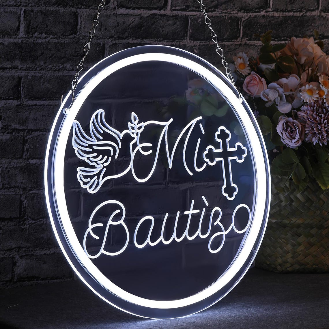 Mi Bautizo Sign Neon for Wall Decor,13.4x13.4“mi Bautizo Decorations ...