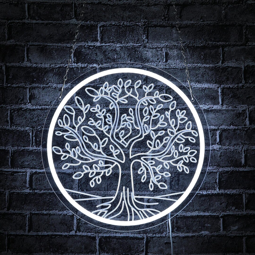 Tree of Life Neon Sign Family Tree Led Light Decor,neon Signs for Wall ...