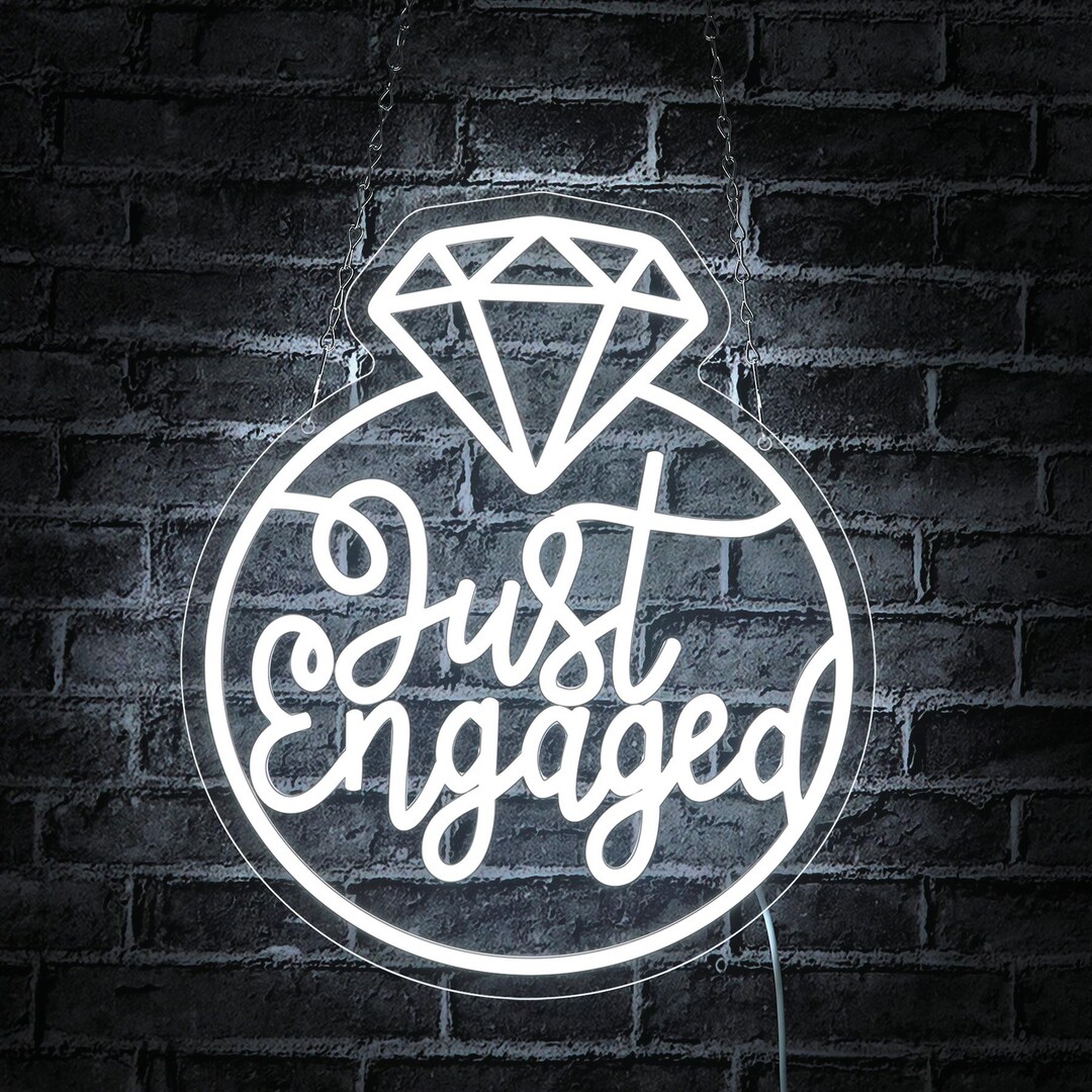 Just Engaged Neon Sign,neon Signs for Wall Decor,wedding Neon Sign for ...
