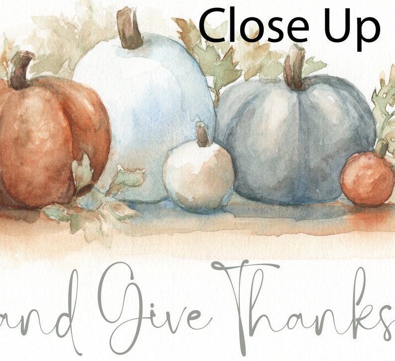 Large Fall Canvas Wall Art Watercolor Pumpkins Fall Decoration - Etsy