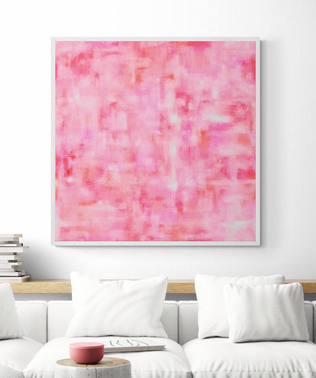 Printable Pink Preppy Abstract Print Square Large up to 36x36 Digital ...