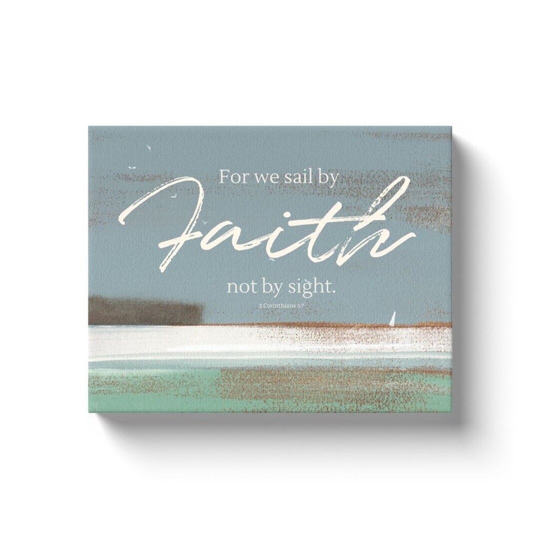 Coastal Wall Art Scripture Wall Decor Bible Verse Large Canvas ...