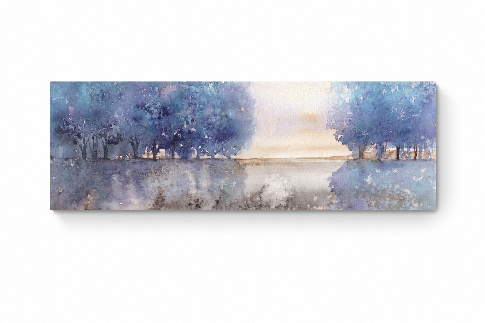 Tree Landscape Wide Long Narrow Horizontal Canvas Wall Art - Etsy