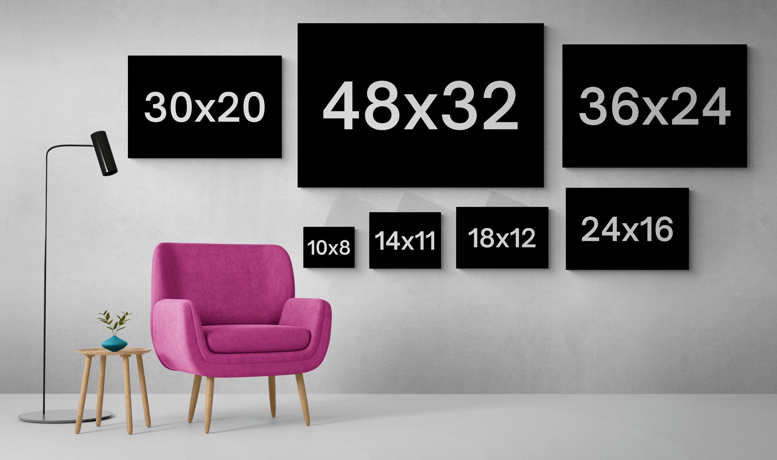 Large Fall Canvas Wall Art Watercolor Pumpkins Fall Decoration - Etsy