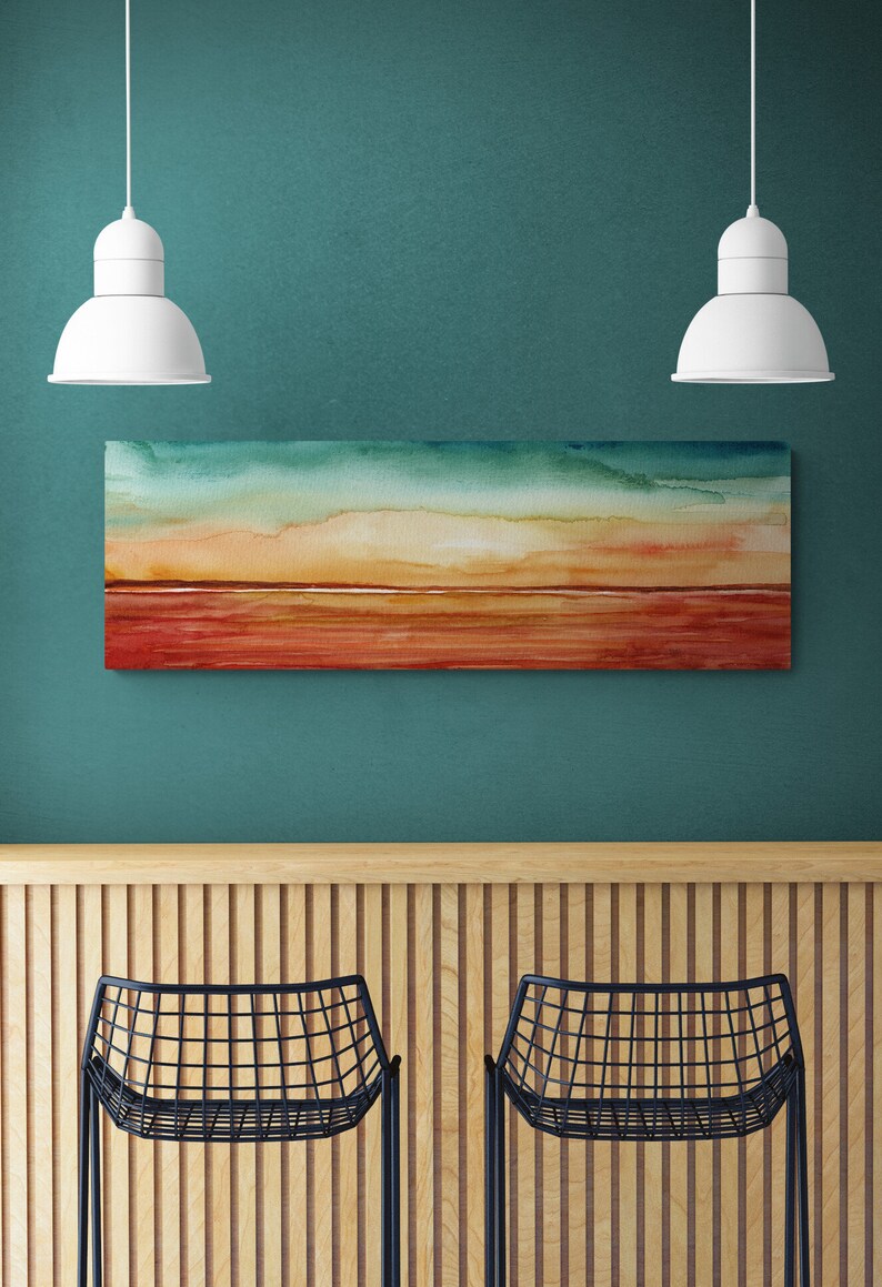 Colorful Horizontal Long Narrow Large Canvas Wall Art Print - Etsy
