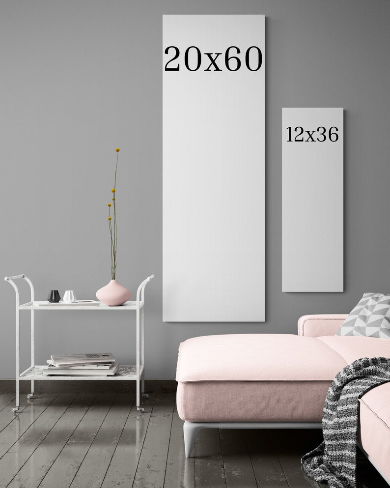 Tall Oversized Long Narrow Vertical Botanical Large Canvas - Etsy