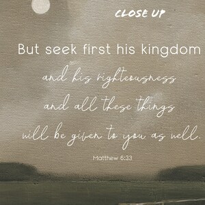 Bible Verse Poster Matthew 6:33 Large Modern Christian Art Prints Large ...