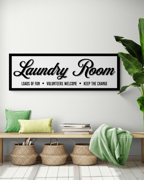 Laundry Room Sign Laundry Room Canvas Farmhouse Laundry | Etsy
