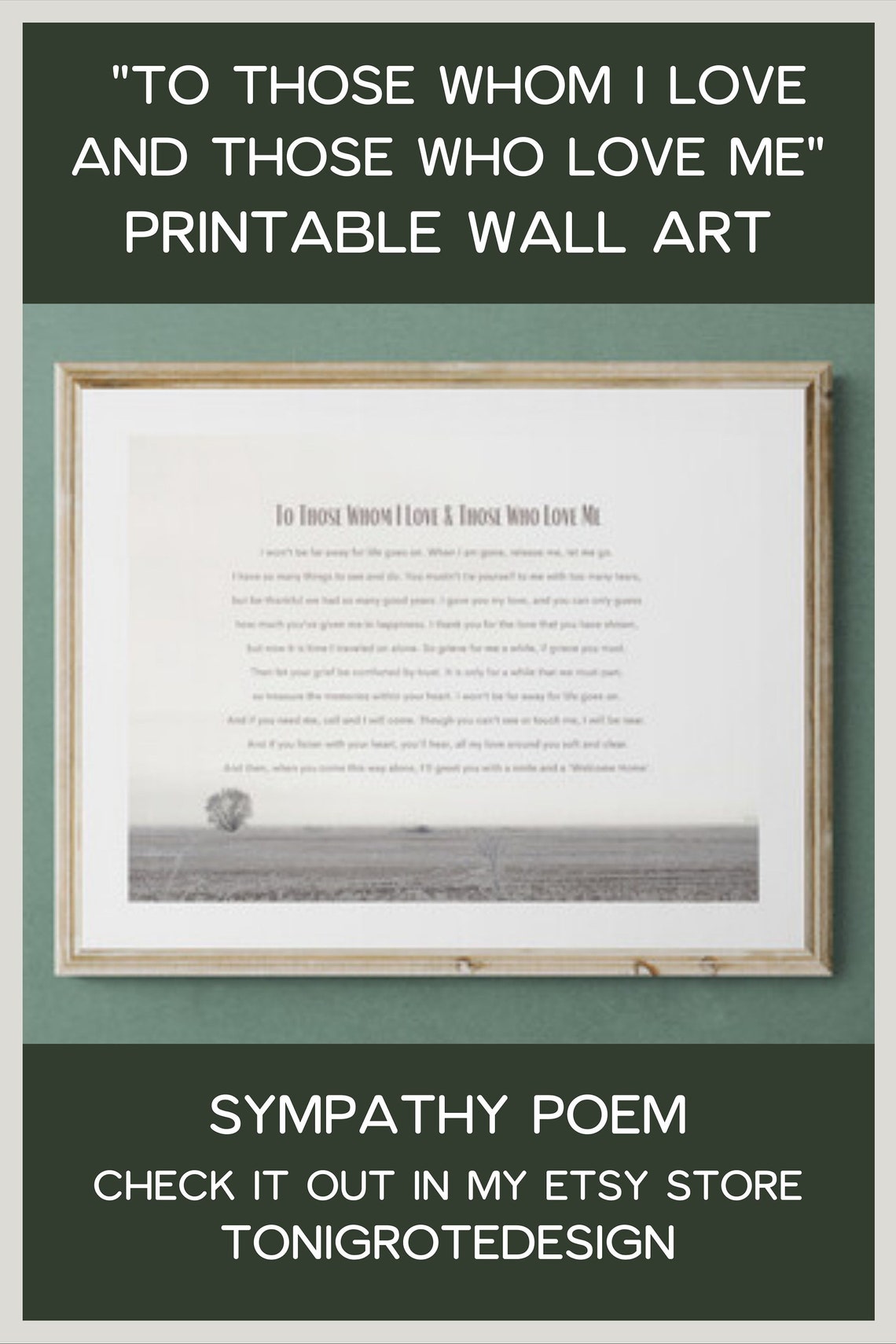 To Those Whom I Love Those Who Love Me, Instant Download Printable Art ...