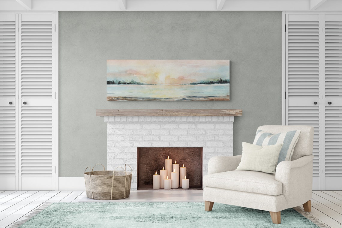 Horizontal Long Narrow Oversized Canvas Wall Art Print Above - Etsy