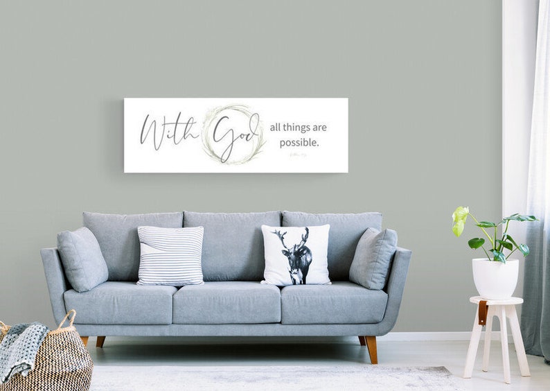 Religious Bible Verse Canvas Prints Long Horizontal Wall Art - Etsy