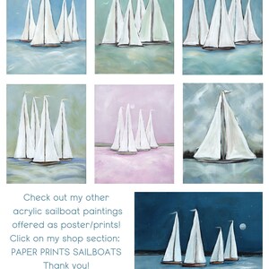Original Art Sailboat Acrylic Painting Canvas Small Paintings 8x10 ...